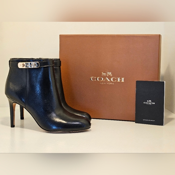 Coach | Shoes | Coach Regina Soft Shine Calf Ankle Boots 8 | Poshmark